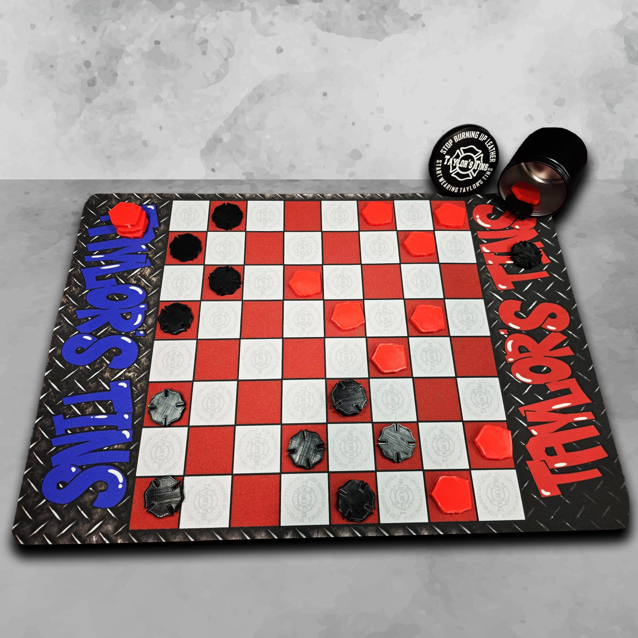 Checkers Game Mat – Taylor's Tins