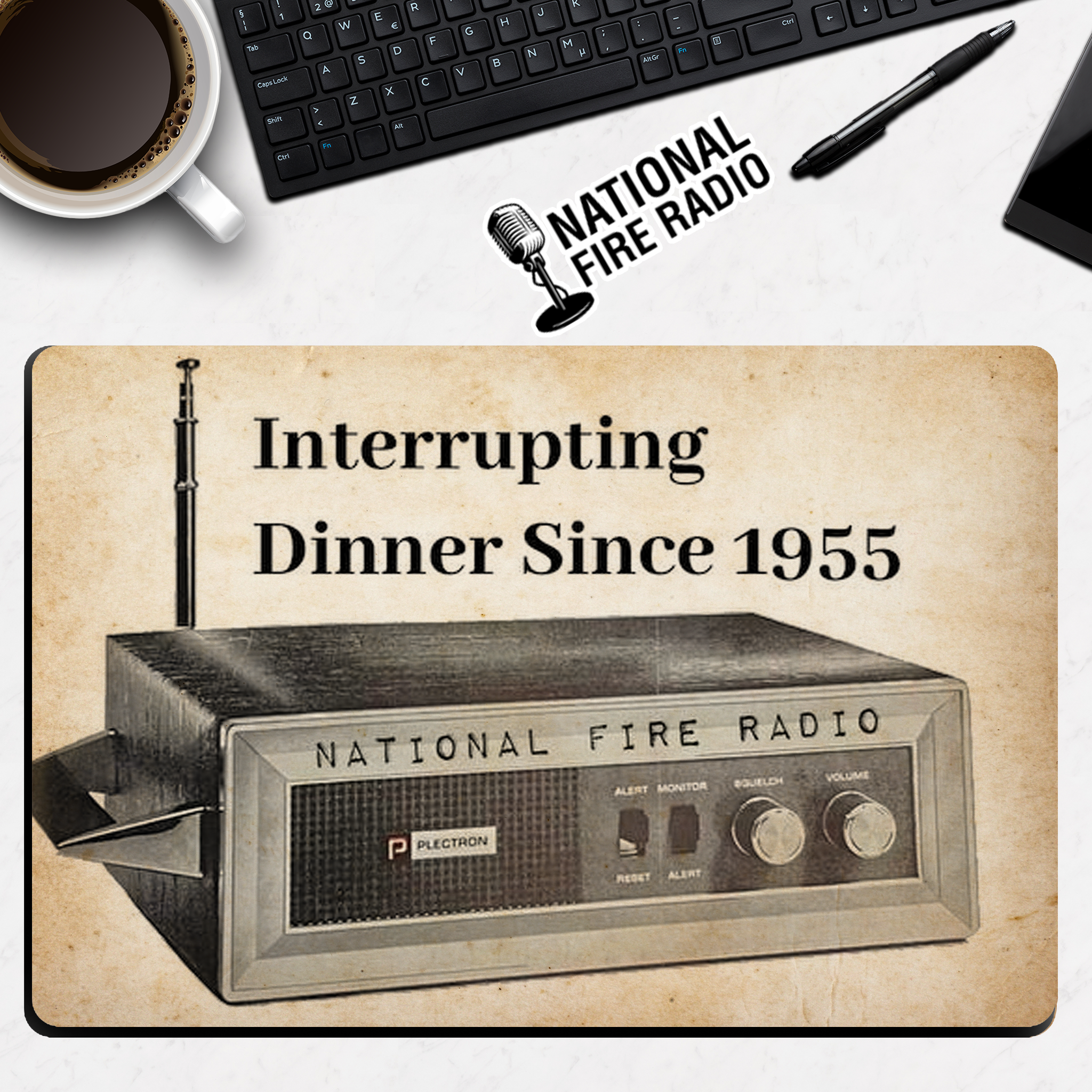 National Fire Radio Plectron Desk Mat – Taylor's Tins