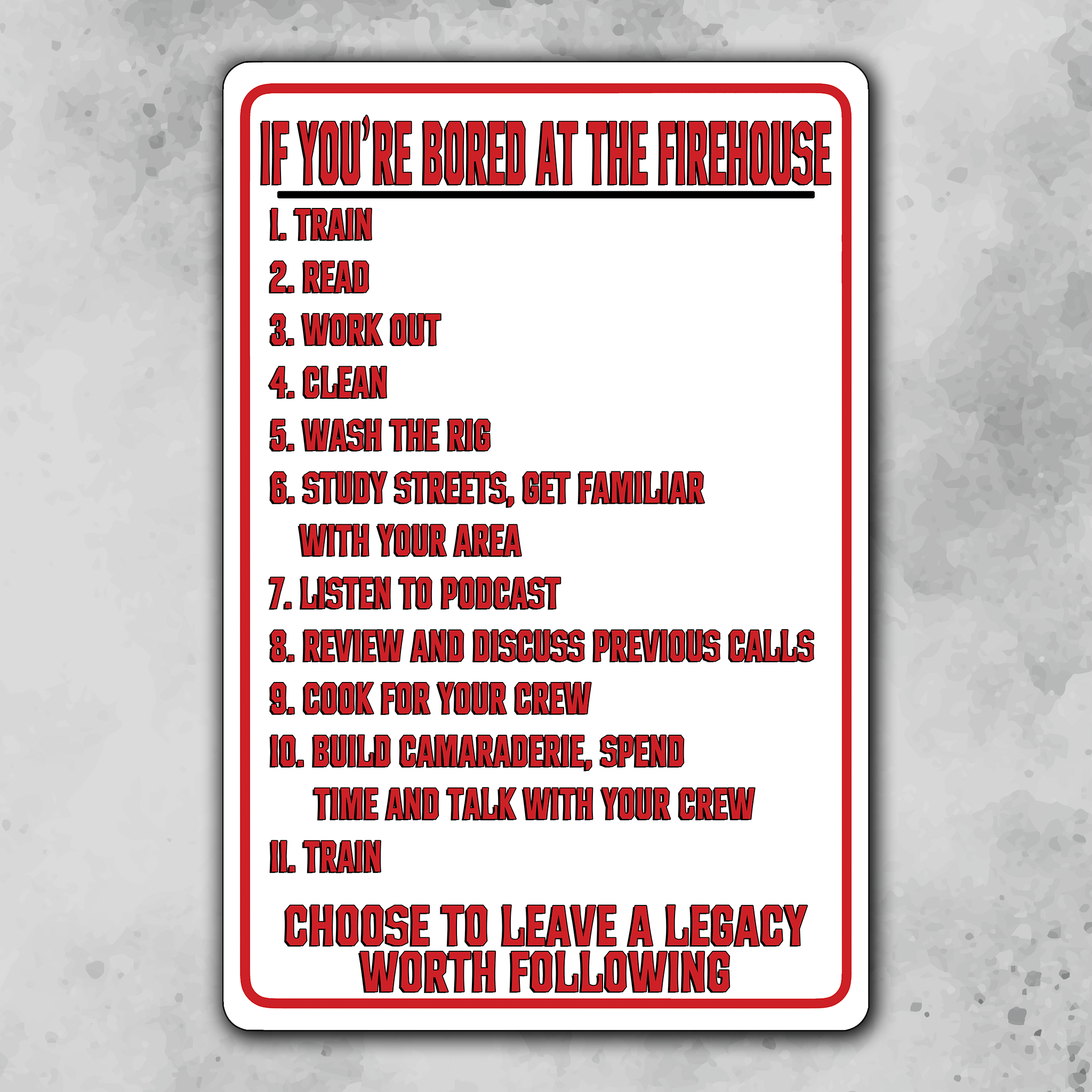 If you're bored at the firehouse 12x18 street sign – Taylor's Tins